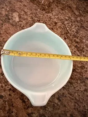 Pyrex | Kitchen | Pyrex Turquoise Cinderella Amish Butterprint White ...